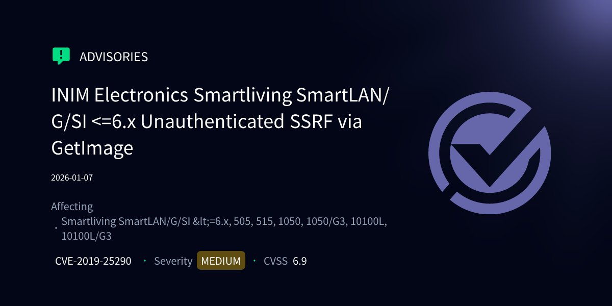 INIM Electronics Smartliving SmartLAN/G/SI